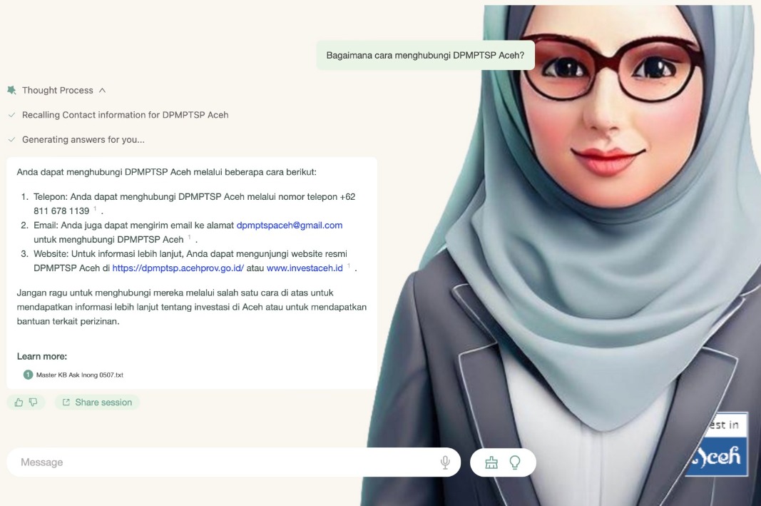 Website DPMPTSP Aceh